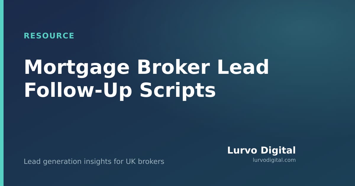 Mortgage Broker Lead Follow-Up Scripts — Word for Word